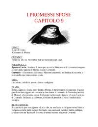 Capitolo 9 dei promessi sposi - Docsity