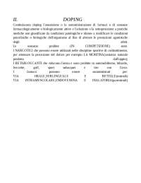 Le dipendenze: il doping - Docsity