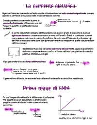 Campi elettrici e correnti elettriche | Appunti di Fisica - Docsity