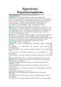 EJERCICIOS CON TRAFOS - Docsity