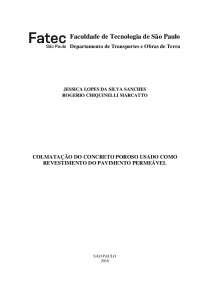COLMATAÇÃO DO CONCRETO POROSO UTILIZADO COMO REVESTIMENTO DO PAVIMENTO ...