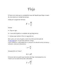 Definicion de Flujo(Fisica) - Docsity