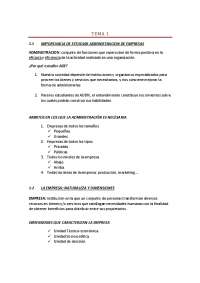 Esquema ADE 1º curso grado FICO - Docsity
