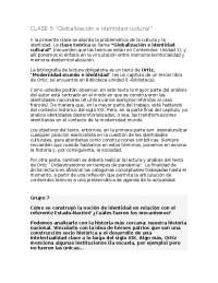 CLASE 5 Globalización e identidad cultural - CULTURA CONTEMPORANEA UNTREF - Docsity