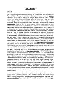 ITALO SVEVO VITA E OPERE - Docsity