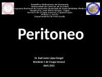 Peritonitis complicada en cirugía - Docsity