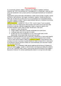 Preromanticismo europeo. - Docsity