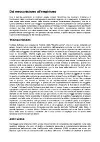 Dal meccanicismo all'empirismo - Docsity