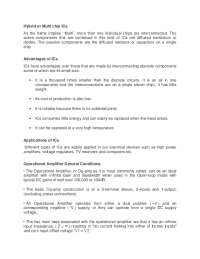 Classification of ICs (Integrated Circuits) - Docsity