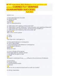 BCAT exam latest 2022 distinction level questions and answers CORRECTLY ...