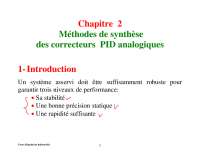 Cours PID automatique - Docsity
