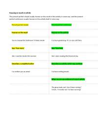 Present perfect/present perfect continuous - Docsity