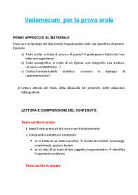 Vademecum esame orale - Docsity