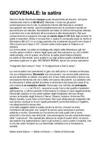 La satira di Giovenale - Docsity