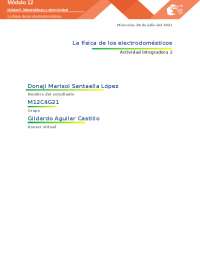 Modulo 12 actividad integradora 2 La física de los electrodomésticos - Docsity