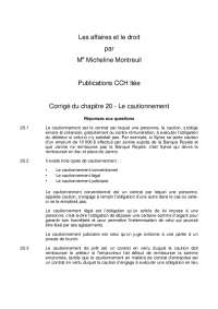 Le cautionnement | Schémas Droit | Docsity