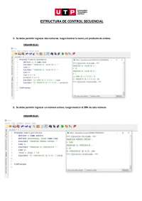 ESTRUCTURA DE CONTROL SECUENCIAL - Docsity