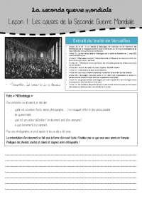 Leçon 1 : Les causes de la Seconde Guerre Mondiale | Slides Langue ...