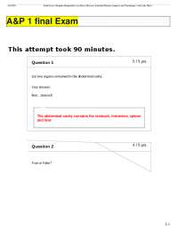 A&P 1 final Exam Essential Human Anatomy and Physiology. | Exams ...