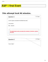 A&P 1 final Exam Essential Human Anatomy and Physiology. | Exams ...