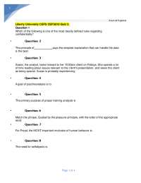 Liberty University CEFS CEFS510 Quiz 2 (answered) and Graded. | Exams Nursing | Docsity