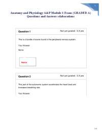 Portage Learning BIOD 152 Anatomy and Physiology A&P Module 1 Exam ...