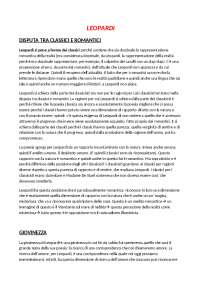 LEZIONE DI ITALIANO SU LEOPARDI | Appunti di Italiano | Docsity