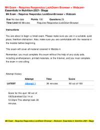 M4 Exam - Requires Respondus LockDown Browser + Webcam- Essentials in ...