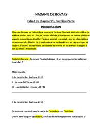 Analyse Linéaire Madame Bovary | Résumés Français | Docsity