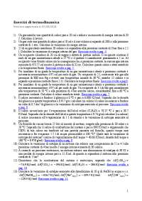 Esercizi chimica termodinamica | Esercizi di Chimica | Docsity