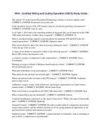 NHA - Certified Billing and Coding Specialist (CBCS) Study Guide - Docsity