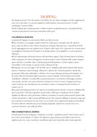 IL DOPING + LE SOSTANZE E METODI SEMPRE PROIBITI | Appunti di Educazione fisica | Docsity