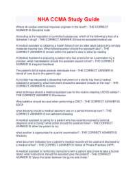 NHA CCMA Study Guide (Latest 2022/2023) Updated Version | Exams Nursing ...