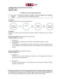 S08.s1 La definición como estrategia argumentativa (material) 2021-agosto | Diapositivas de ...