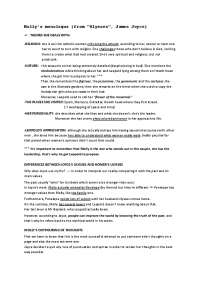 Molly's Monologue, "Ulysses" | Appunti di Inglese | Docsity