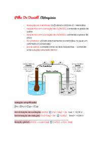 Eletroquímica - Pilha de Daniell - Docsity