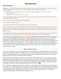 Analyzing Poems | Study Guides, Projects, Research Poetry | Docsity