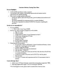 Conscious Sedation: Nursing Cheat Sheet Protocol Highlights - Docsity