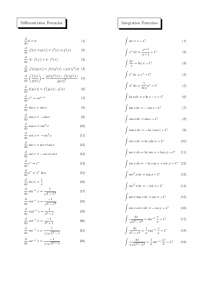 Differentiation Formulas | Schemes and Mind Maps Calculus | Docsity
