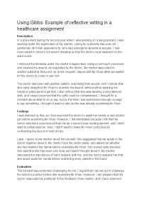 Using Gibbs: Example of reflective writing in a healthcare ...