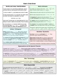 Matrix Cheat Sheet | Assignments Acting | Docsity