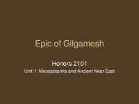 Epic of Gilgamesh: Unit 1 - Mesopotamia and Ancient Near East ...