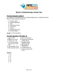 Basics of Epidemiology Answer Key | Study Guides, Projects, Research ...