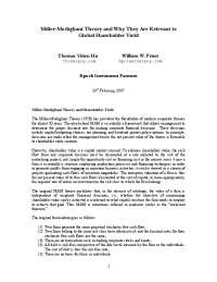 Miller-Modigliani Theory and Why They Are Relevant to ... | Summaries ...