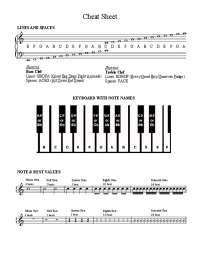 Cheat-Sheet.pdf | Lecture notes Music | Docsity