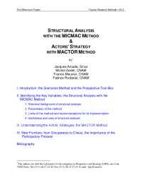 Structural analysis - with the micmac method | Study Guides, Projects ...