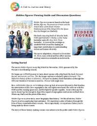 Hidden Figures Viewing Guide and Discussion Questions | Exercises ...