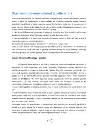 Gravimetric determination of pipette errors - Docsity