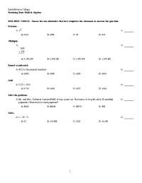 Basic-math-algebra. | Summaries Algebra | Docsity