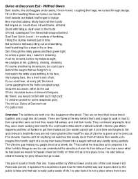 Dulce et Decorum Est - Wilfred Owen | Summaries Latin literature | Docsity